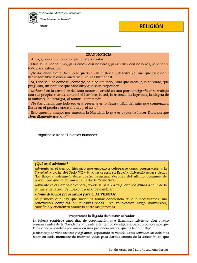 2. FICHA- REL (8) | PDF | Adviento