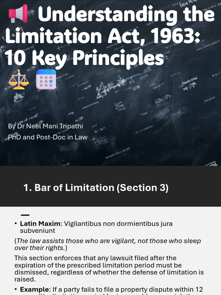 10 Key Principles in The Limitation Act 1963 | PDF | Lawsuit | Mortgage Law