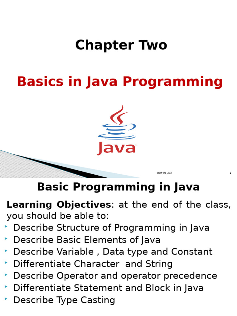 OOP_Chapter 02 Basic Programming in Java | PDF | Class (Computer ... OOP_Chapter 02 Basic Programming in Java | PDF | Class (Computer ...