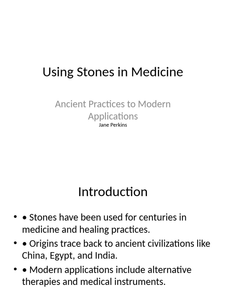 Using Stones in Medicine | PDF