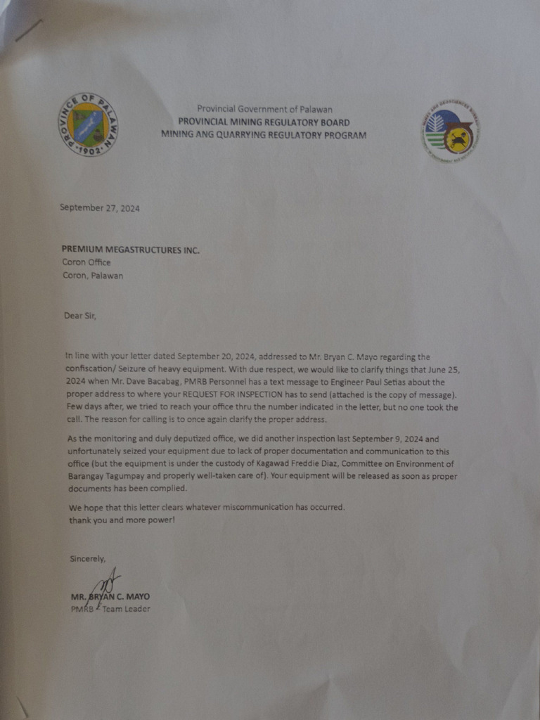 Letter From PMRB 01-Oct-2024 13-54-33 | PDF