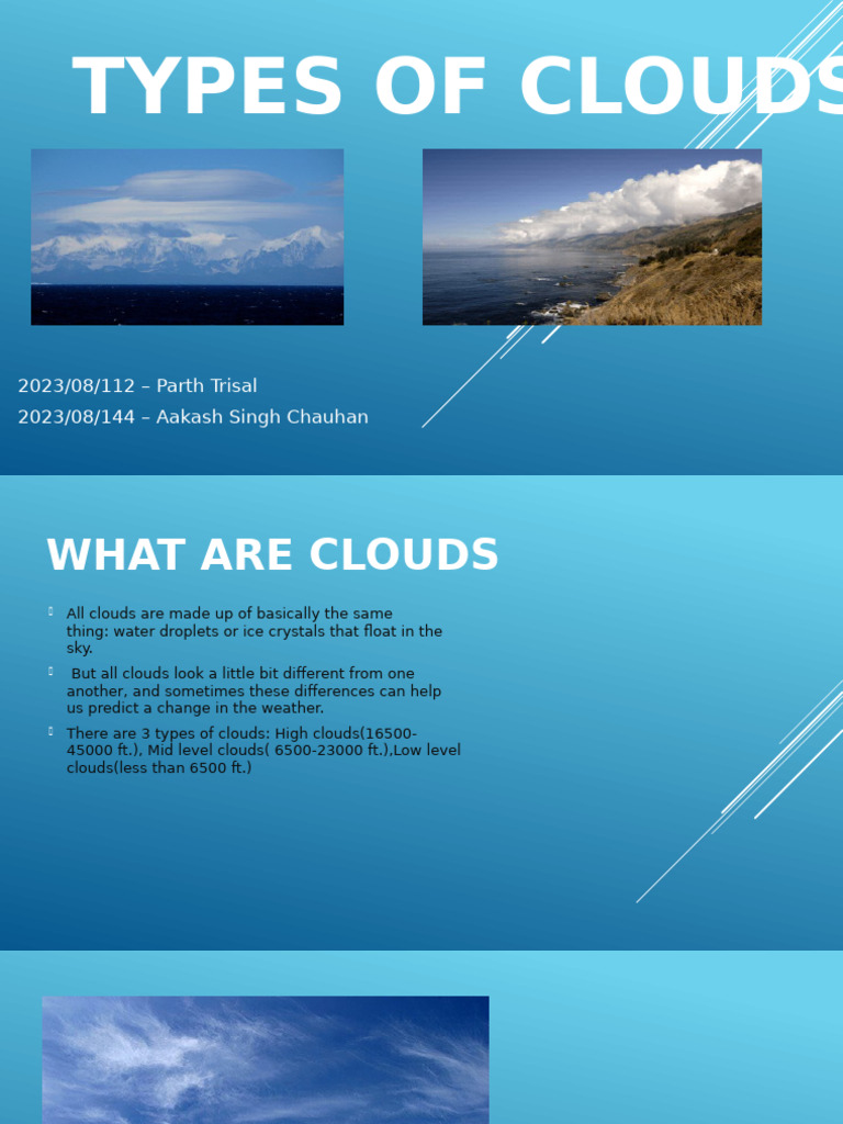 Types of Clouds | PDF | Cloud | Clouds, Fog And Precipitation