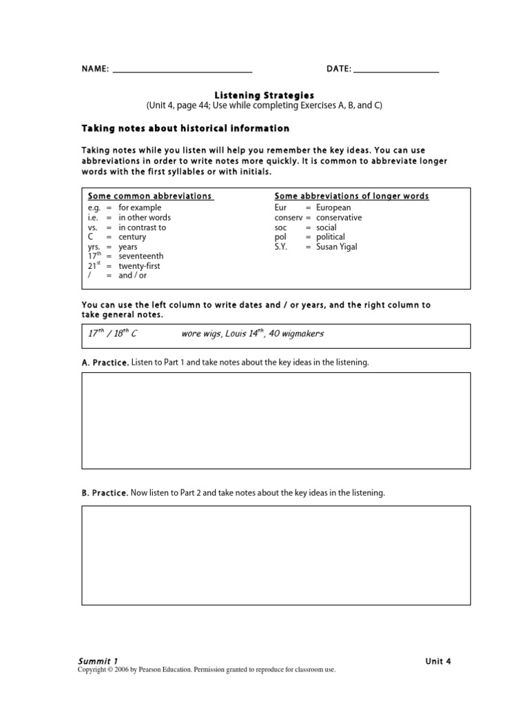 Unit 04 p44 Listening | PDF