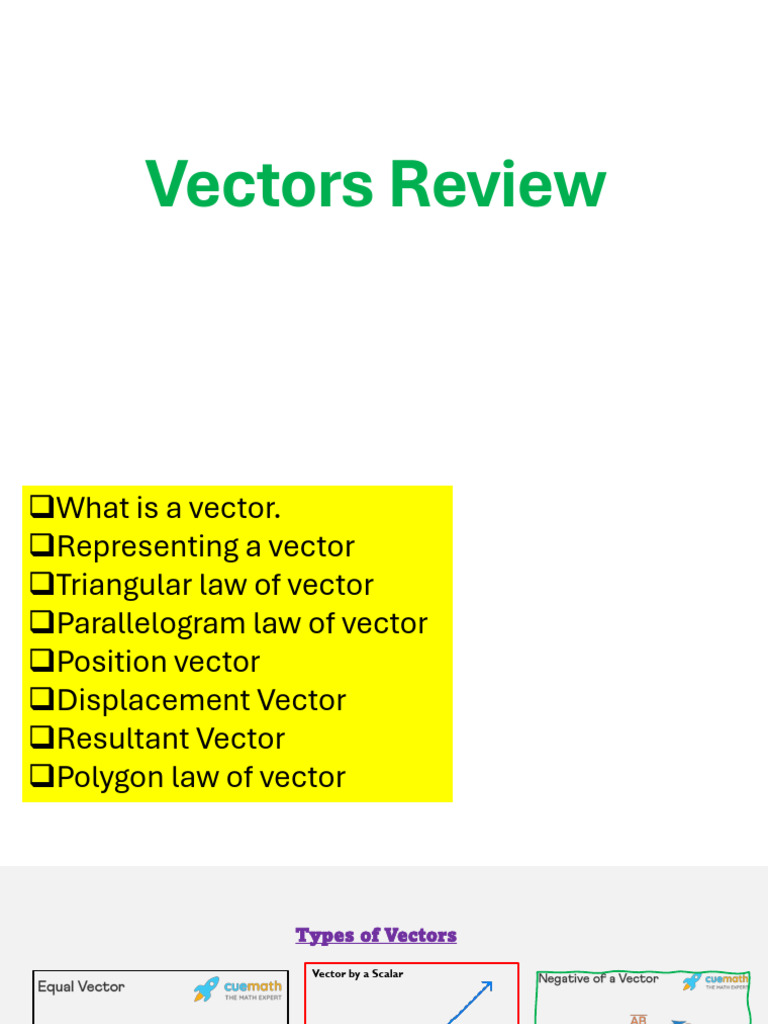 vectors review. | PDF