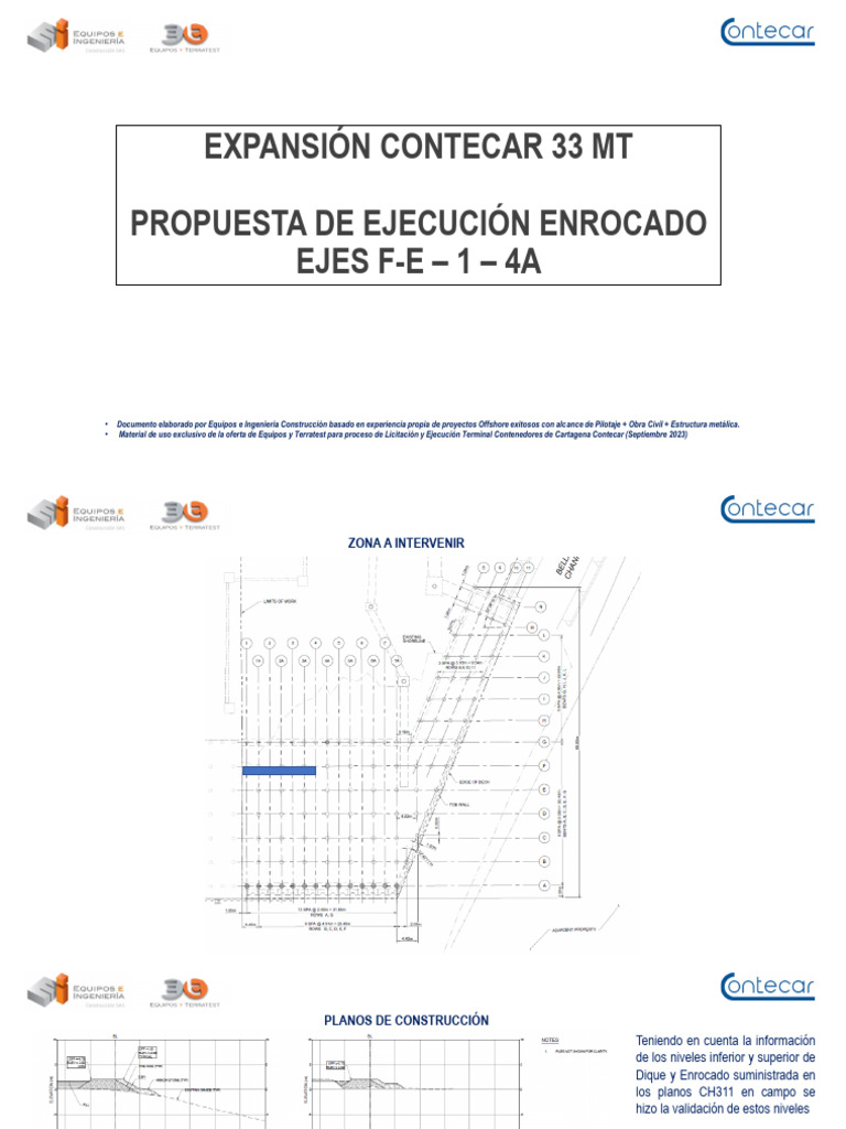 Propuesta de Enrocado en Contecar 33 MT | PDF