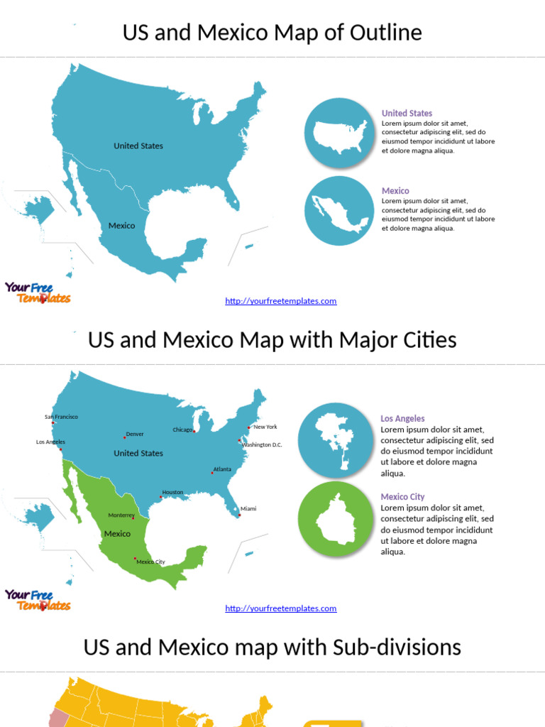 US and Mexico Map 16 9 | PDF