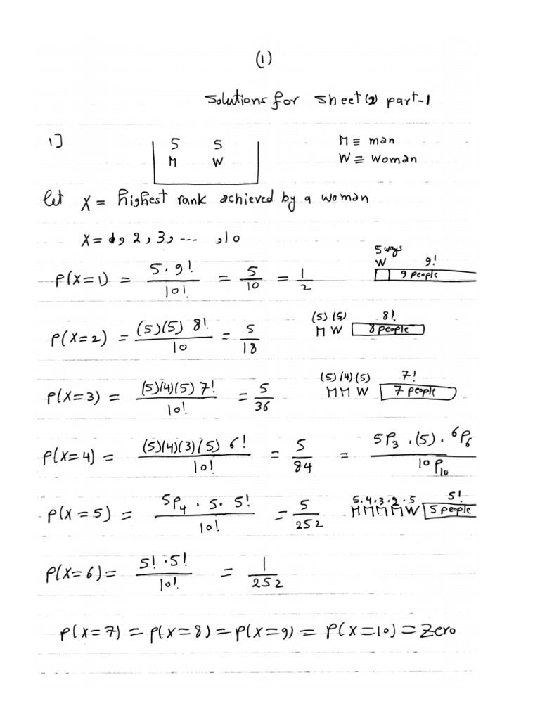 Solutions to Sheet 2-Part 1 | PDF