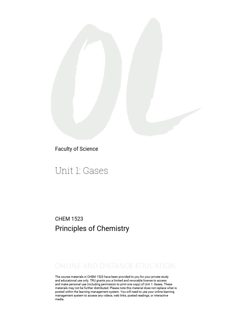 CHEM1523_U1 | PDF | Gases | Pascal (Unit)