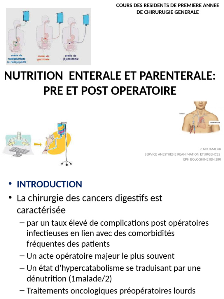 Nutrition Enterale Et Parenterale | PDF | Cancer | Cancer du pancréas