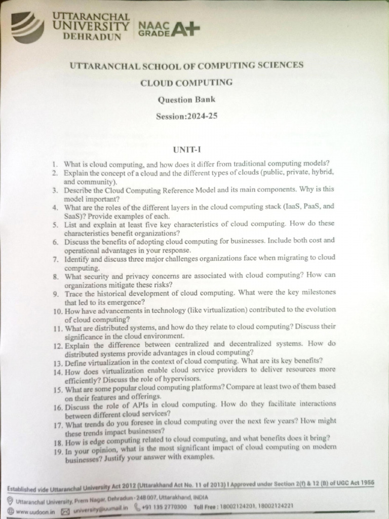 imp cc | PDF | Cloud Computing | Customer Relationship Management