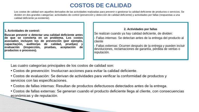 Costos de Calidad: Guía Esencial | PDF