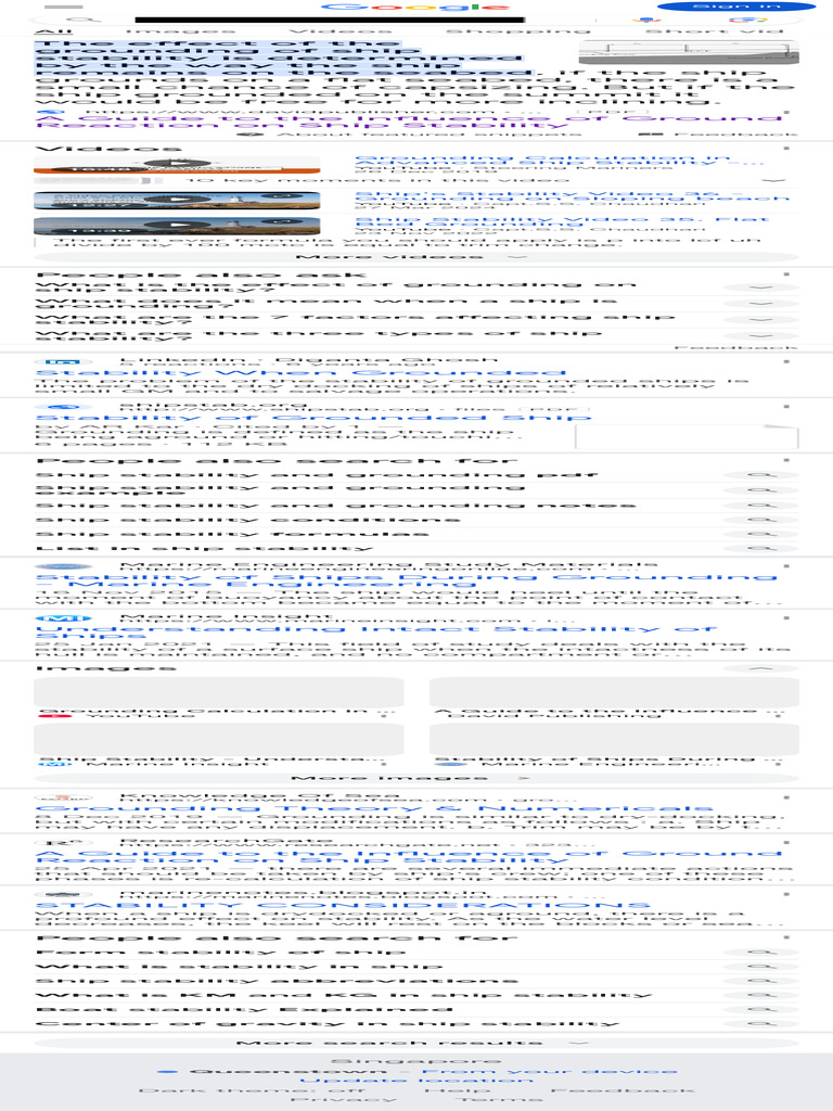 Ship Stability and Grounding - Google Search | PDF | Ships | Shipping