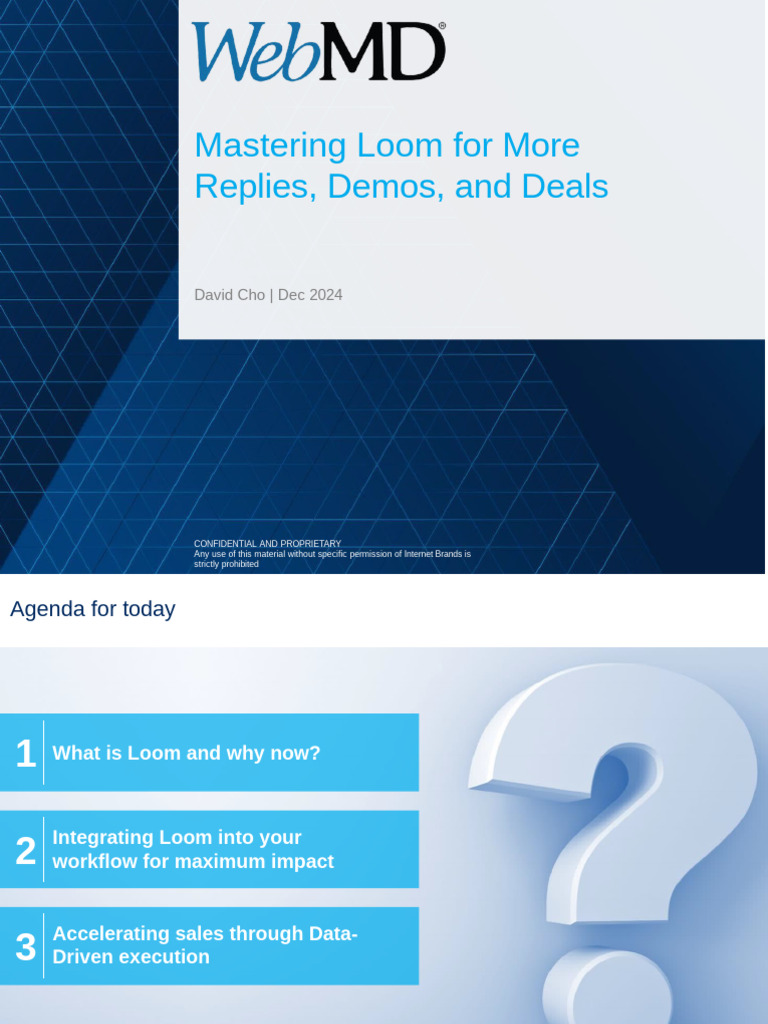 WebMD X Loom Info Deck Final | PDF | Internet | Human Communication