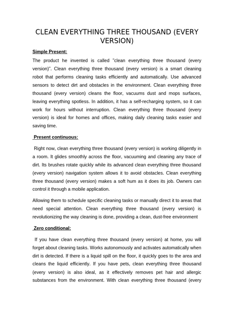 Clean Everything Three Thousand | PDF | Vacuum Cleaner