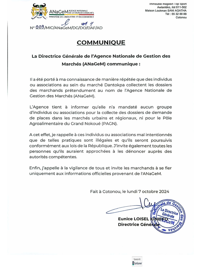 Communiqué | PDF