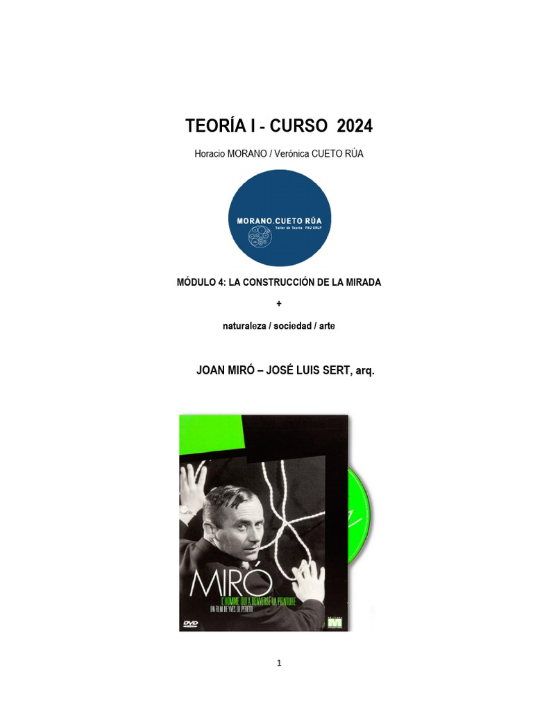 2024-teoria-1-modulo-4-artista-joan-miro-y-museo-jose-luis-sert-arq | PDF | Estilo