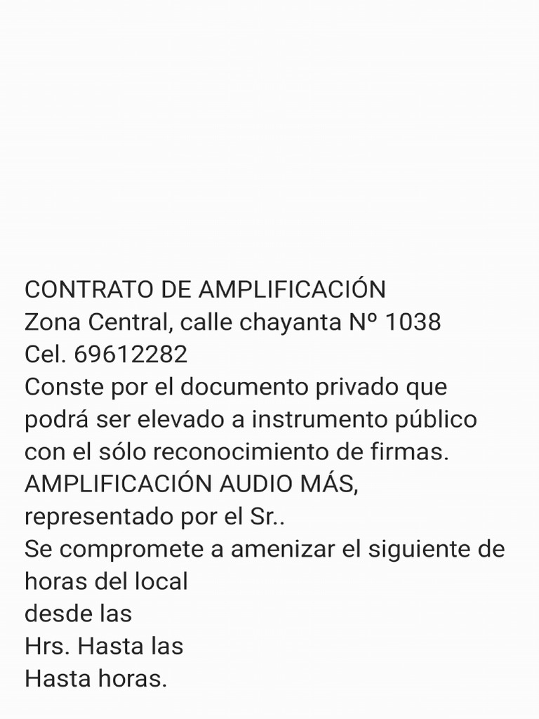 Contrato de Ampli | PDF