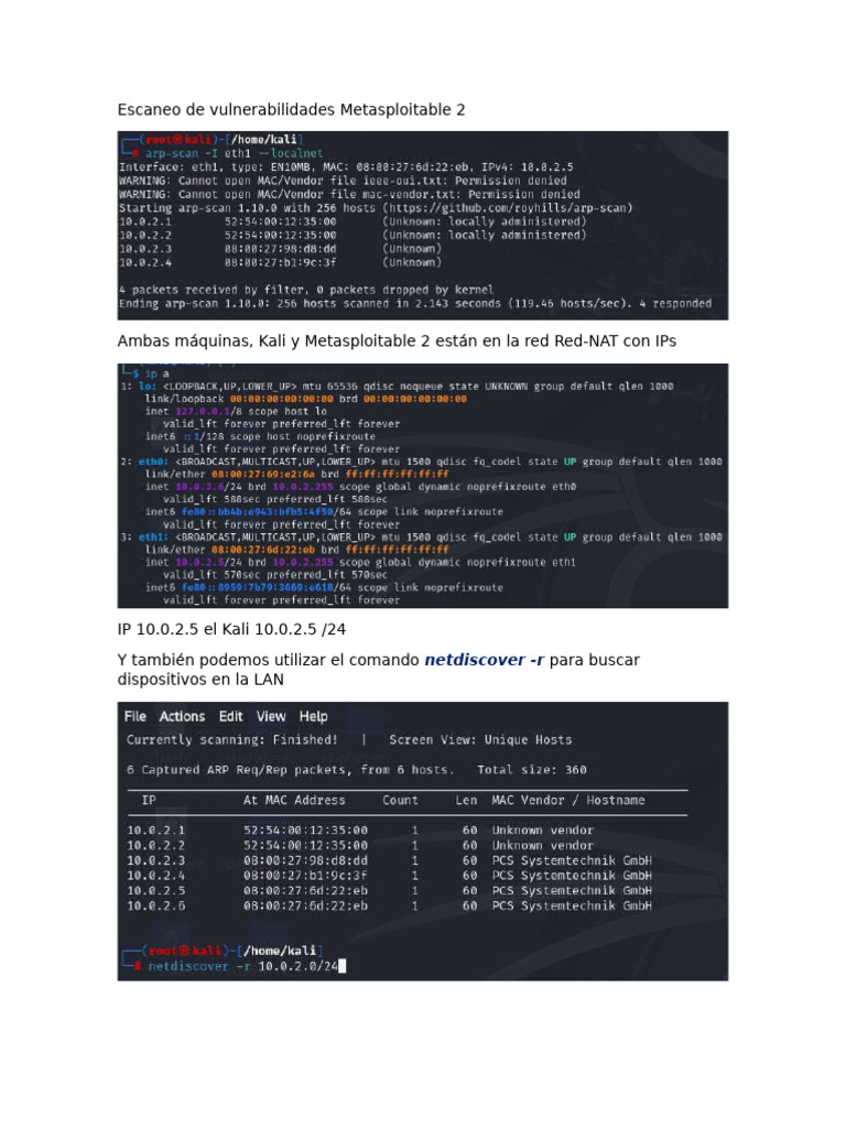 Escaneo de Vulnerabilidades Metasploitable 2 | PDF | Protocolo de ...