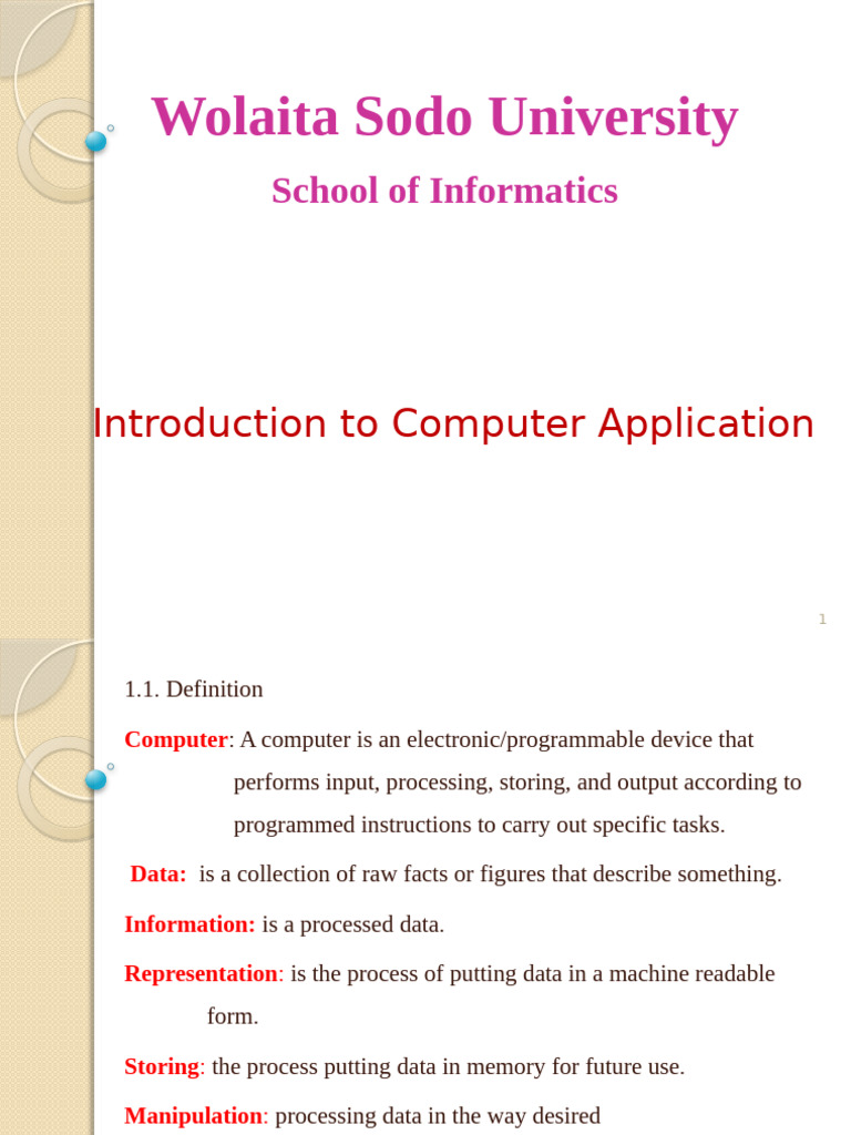 Cha 1 Introduction To Computer | PDF | Integrated Circuit | Central Processing Unit