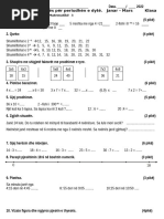 MATEMATIKA 3 Modele Testesh Sipas 3-Mujorëve | PDF