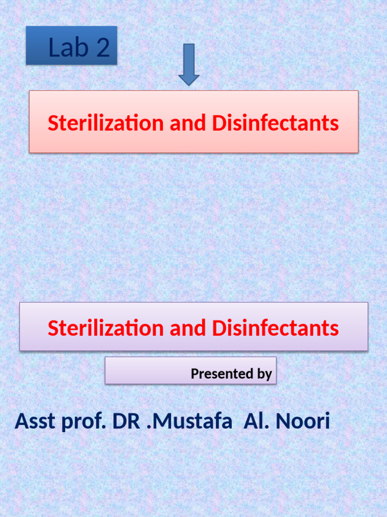 Sterilization and Disinfectants 2022 | PDF | Disinfectant | Sterilization (Microbiology)
