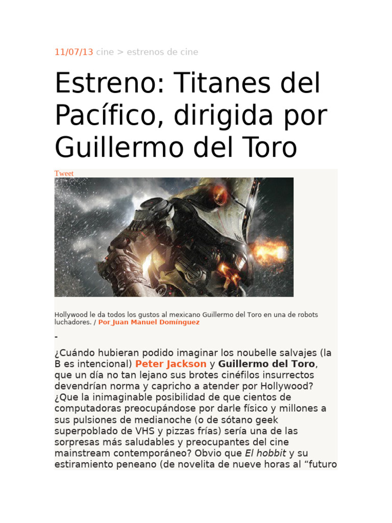 Pacific Rim (crítica) | PDF
