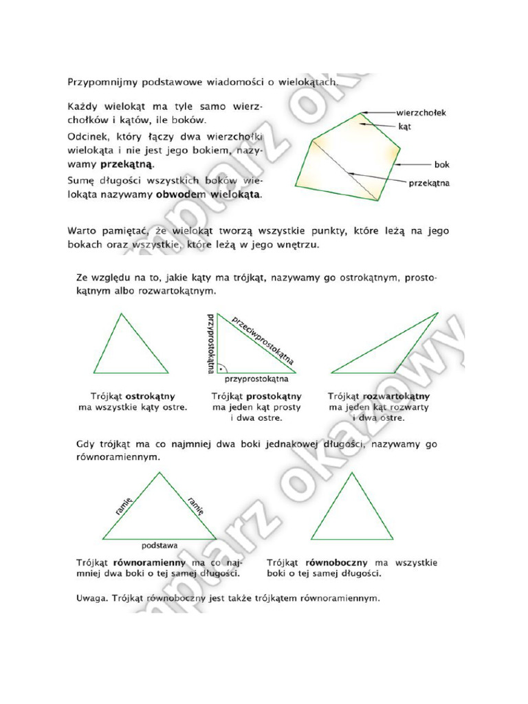 Geometria Klasa 6 | PDF