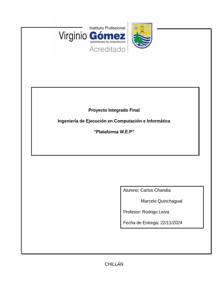 Proyecto Final WEP 3.0 | PDF | Mi sql | Enseñando