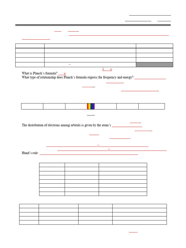 Chapter 4 Electron Arrangement Answers | PDF | Electromagnetic ...