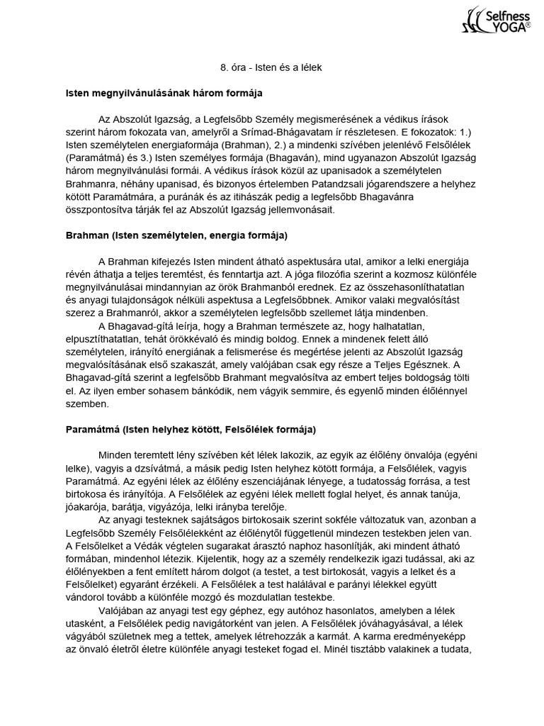 8.-óra-Isten-és-lélek | PDF