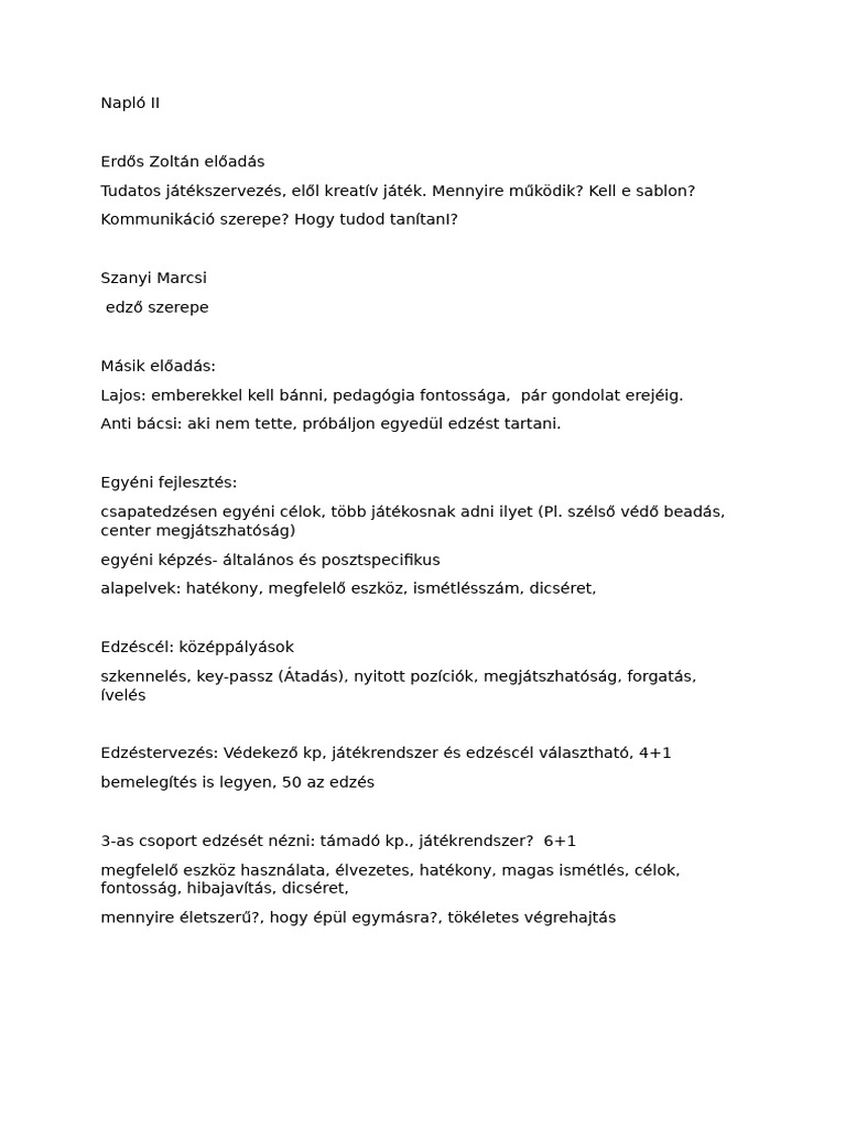 Napló 2 | PDF