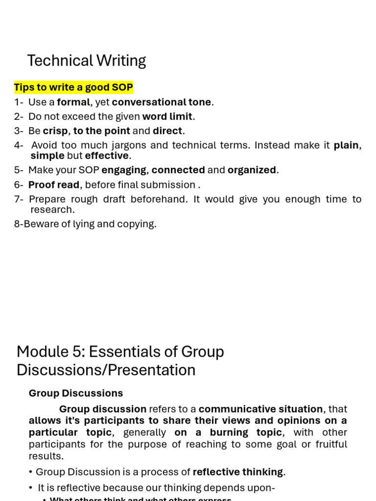 module 5 GD and Interview Skills | PDF | Communication | Thought