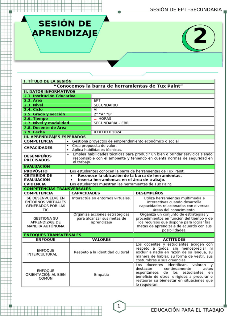 2º Ses Act 2 - Ept 2024 | PDF | Maestros | Aprendizaje