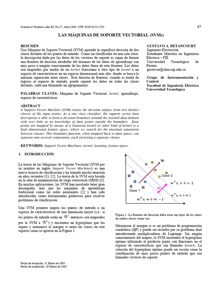 Las Maquinas de Soporte Vectorial Svms | PDF | Máquinas de vectores ...