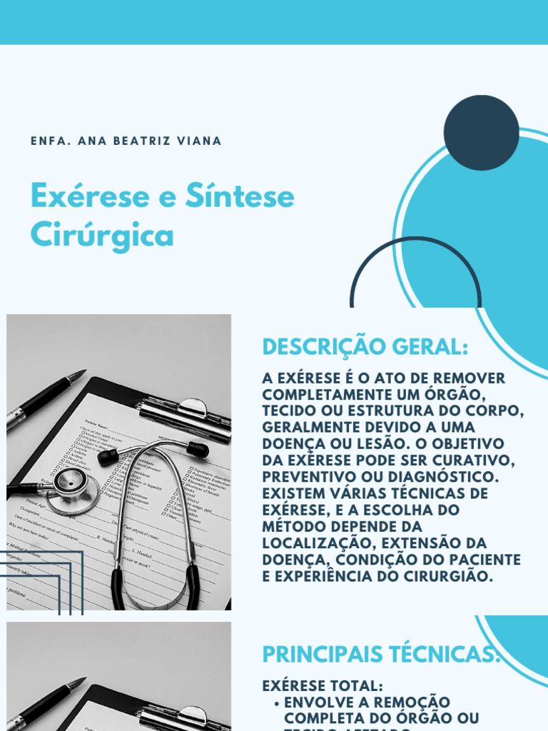 Tipos de Exérese Cirúrgica | PDF | Câncer | Câncer de mama