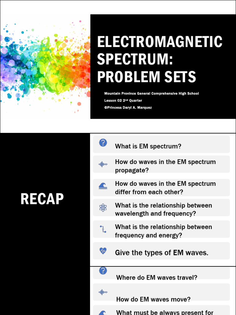 ELECTROMAGNETIC SPECTRUM Lesson 02 | PDF