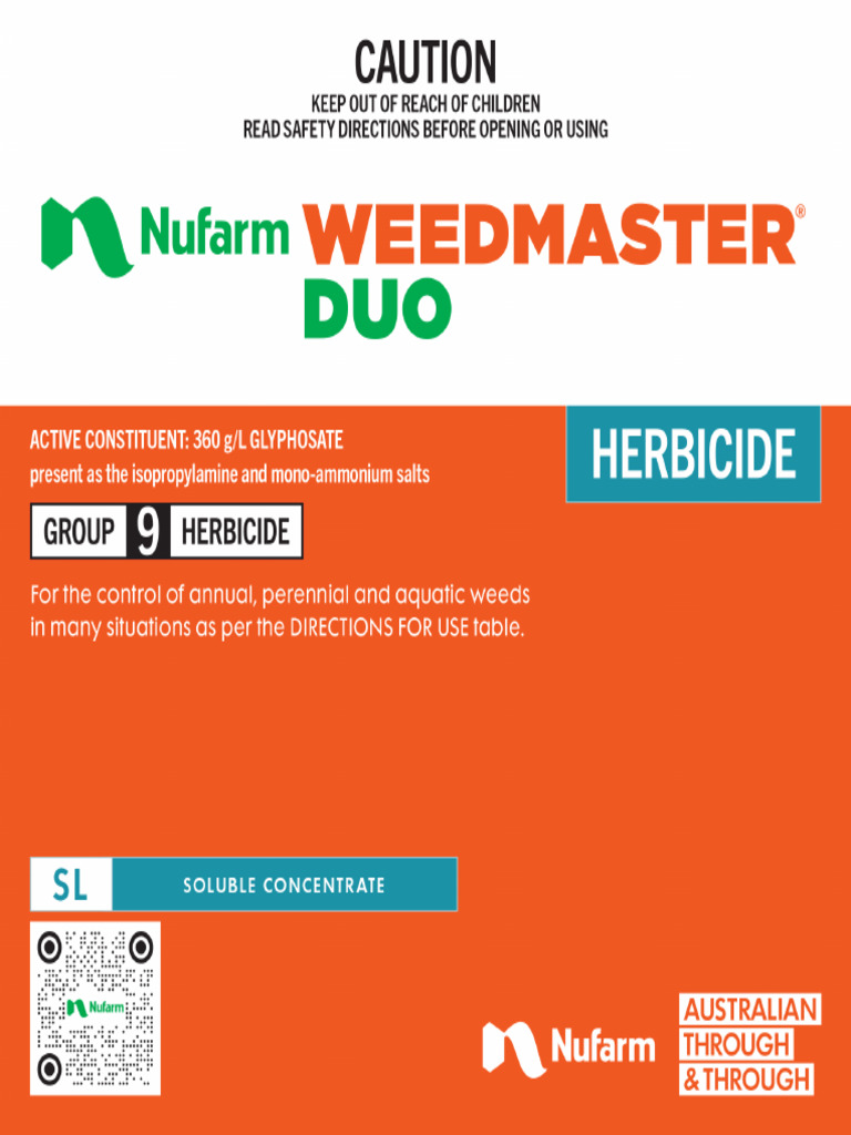 0533 Nufarm Weedmaster DUO Herbicide | PDF | Weed | Herbicide