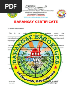 Barangay Certificate of Residency Template | PDF
