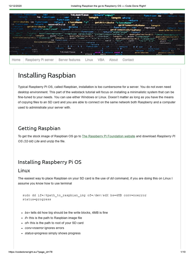 Installing Raspbian The Go-To Raspberry OS - Code Done Right! | PDF | Superuser | Sudo
