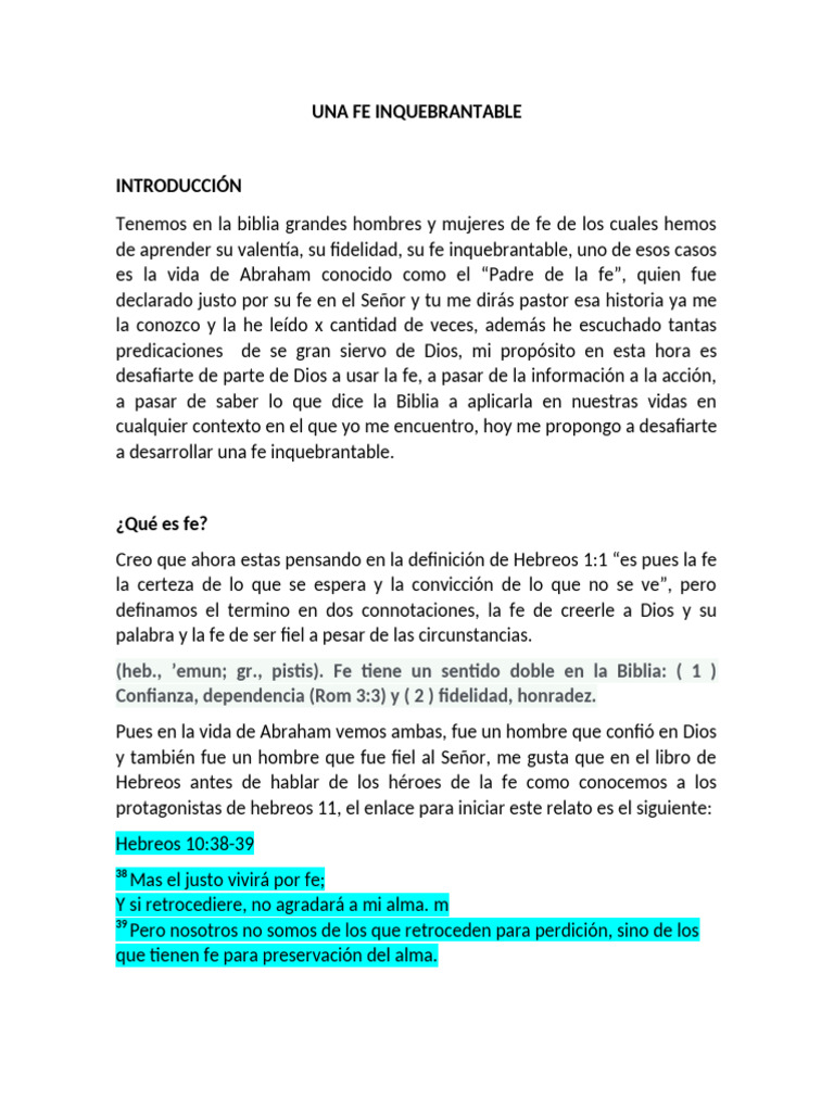 Fe Inquebrantable: Lecciones de Abraham | PDF | Sarah | Abrahán