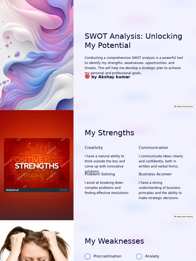 SWOT-Analysis-Unlocking-My-Potential (1) | PDF SWOT-Analysis-Unlocking-My-Potential (1) | PDF