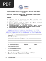 Travel Grant (RSTA) Form | PDF | Government