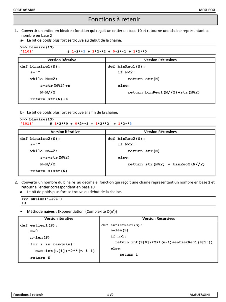 Fonctions Python pour conversions et calculs | PDF | Matrice ...