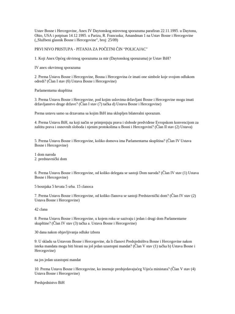 USTAV bIH 2022 (1) | PDF