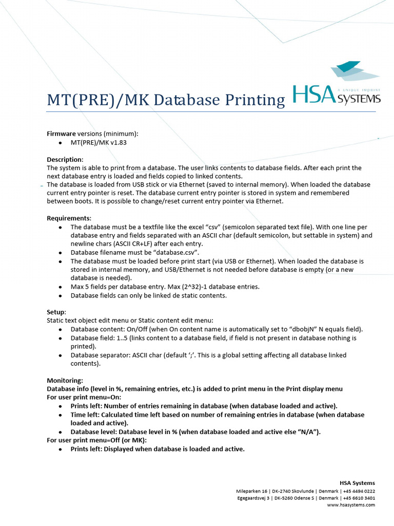 MT MK Database | PDF | Computer File | Databases