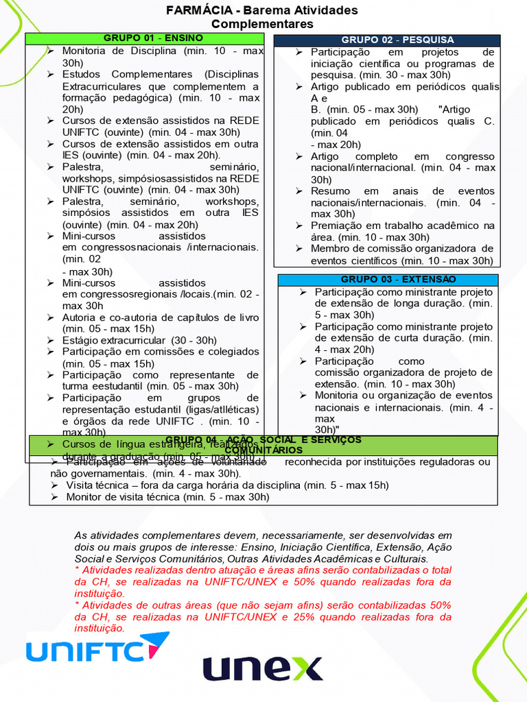 Barema Atividades Complementares FAR | PDF