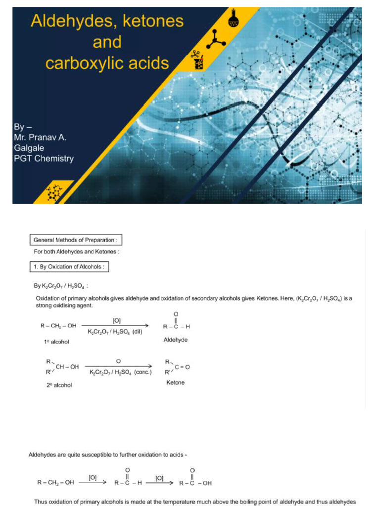 Aldehydes, Ketones and Carbpxylic Acid | PDF