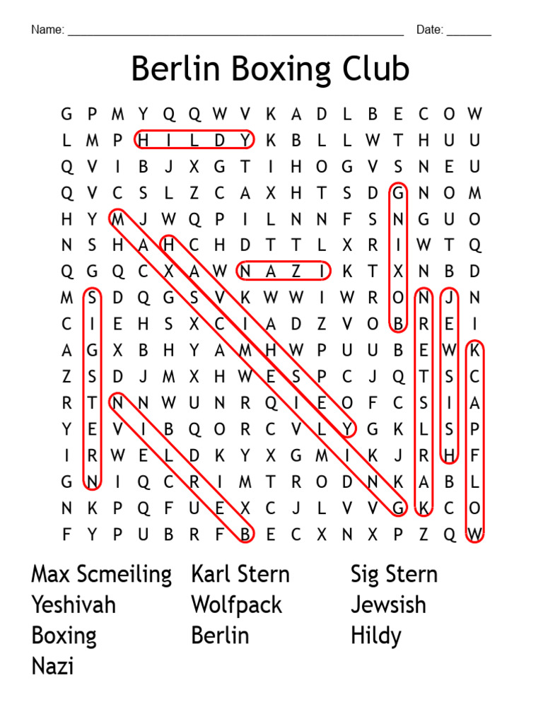 Berlin Boxing Club Answer Key | PDF