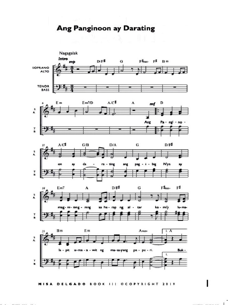 Ang Panginoon Ay Darating Lester Delgado | PDF