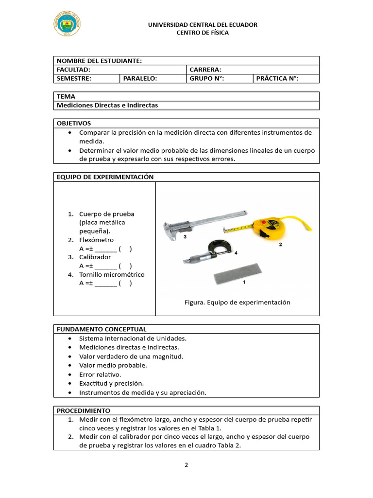 01 Mediciones Directas e Indirectas | PDF | Medición | Science